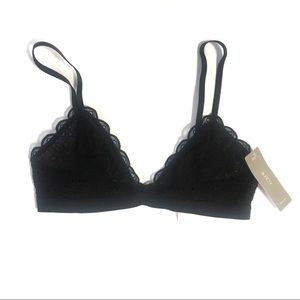 J. Crew | Intimates & Sleepwear | J Crew Black Eyelet Lace Bralette ...